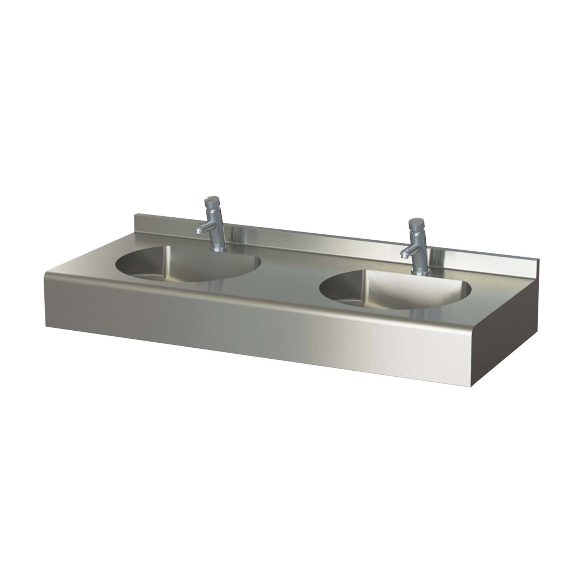 LAV9C1200 - Multiset Two User Stainless Steel Hand Wash Basin/Sink Int